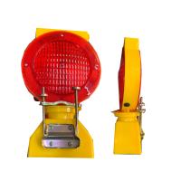 China Solar Rechargeable Yellow Amber Traffic Warning Light Long Lifetime and Dia 180mm Size for sale