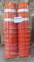 China High Density PE Traffic Safety Barrel Unbreakable Red Road Crash Drum with Reflective Tape for Traffic Control for sale