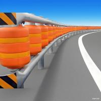 China EVA Plastic Rolling Barrier Systerm with Galvanized Steel Framework and Energy-Absorbing Design for Highway Safety Barriers for sale