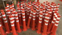 China Warning Spring Post PU 750mm Orange Flexible Traffic Bollard Reflective Delineator Post for sale