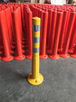 China Warning Spring Post PU 750mm Orange Flexible Traffic Bollard Reflective Delineator Post for sale