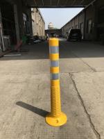 China Warning Spring Post PU 750mm Orange Flexible Traffic Bollard Reflective Delineator Post for sale