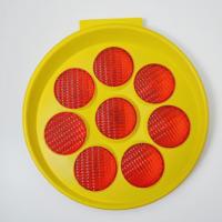 China 8pcs LED Flashing Saudi Arabic 390mm ROADSAFE Solar Sunflower Light Traffic Warning Light Yellow Traffic Sign Amber Light for sale