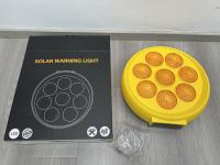China 8pcs LED Flashing Saudi Arabic 390mm ROADSAFE Solar Sunflower Light Traffic Warning Light Yellow Traffic Sign Amber Light for sale