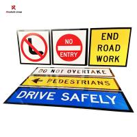 China Australian Standard Class 1 Reflectivity Traffic Sign PVC Controller Corflute with 600mm Road Safety Signs for sale