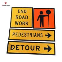 China Australian Standard Class 1 Reflectivity Traffic Sign PVC Controller Corflute with 600mm Road Safety Signs for sale