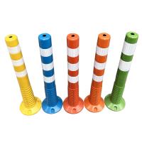 China Recycle Material PU Traffic Safety Post with 1.2kg Weight for Road Construction Warning Bollard for sale