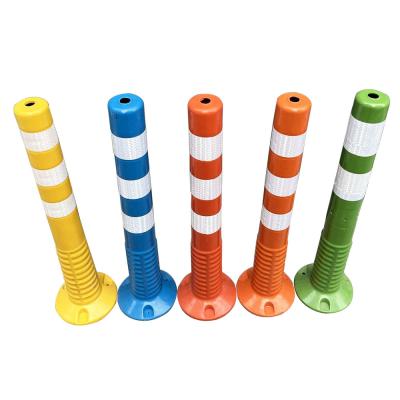 China Recycle Material PU Traffic Safety Post with 1.2kg Weight for Road Construction Warning Bollard for sale