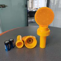China Yellow Solar Powered 19cm Diameter PP Traffic Warning Light for Road Safety for sale