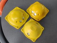 China Yellow ABS Plastic Road Stud Pavement Marker with 170*170*45mm 173*173*65mm 200*200*70mm Sizes for Traffic Safety for sale