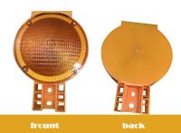 China ISRAEL Market Most Powerful Solar Traffic Warning Light LED Construction Flashing Lamp Amber Yellow LED Diameter 20cm for sale