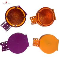 China ISRAEL Market Most Powerful Solar Traffic Warning Light LED Construction Flashing Lamp Amber Yellow LED Diameter 20cm for sale