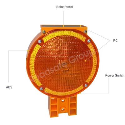 China 2026 Portable Safety Solar Led Traffic Cone Warning Light for Safety Warning for sale