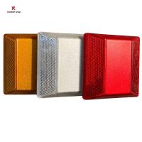 China ROADSAFE Amber PC 20tons Road Stud High Resistance Good Visibility Reflective Raised Markers ABS Road Stud LOGO Customs with Sand Studs for sale
