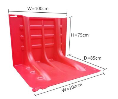 China Portable Height 75cm Flood Control Barrier – High-Strength ABS L-Type Water Baffle Fence Board for sale