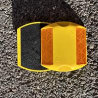 China 100x90x18mm CE ABS Road Stud High Visibility Black Base LOGO Customs Road Safety Reflective Cat Eye for sale