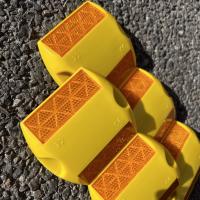 China 100x90x18mm CE ABS Road Stud High Visibility Black Base LOGO Customs Road Safety Reflective Cat Eye for sale
