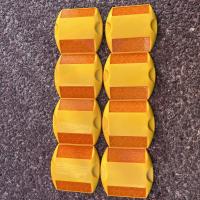 China 100x90x18mm CE ABS Road Stud High Visibility Black Base LOGO Customs Road Safety Reflective Cat Eye for sale