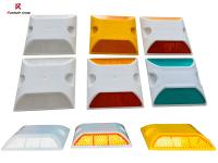 China 100x100x20mm High Visibility Road Stud Cheap Type White Color Customs LOGO Reflector Cat Eye Road for sale