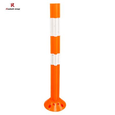 China Flexible and Durable Red Spring Post with Reflective Film for Clear Warning and Guidance 90cm for sale