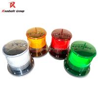 China Dia150x185mm base 275mm Flashing Rechargeable Solar Road Lights Traffic Marine  Led Flashing Lights Barrel Light for sale