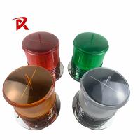 China Dia150x185mm base 275mm Flashing Rechargeable Solar Road Lights Traffic Marine  Led Flashing Lights Barrel Light for sale