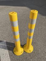 China Yellow 75cm PU Flexible Traffic Delineator Post – Full Container Export to South America (Colombia & Ecuador)  Delineator Bollards for sale