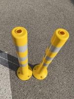 China Yellow 75cm PU Flexible Traffic Delineator Post – Full Container Export to South America (Colombia & Ecuador)  Delineator Bollards for sale