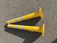China Yellow 75cm PU Flexible Traffic Delineator Post – Full Container Export to South America (Colombia & Ecuador)  Delineator Bollards for sale