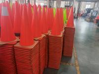 China 100% new PVC for orange cone and recycled PVC for cover black base for sale