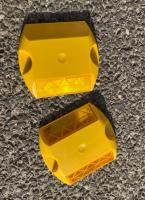 China Morocco Hot Sale 100*88*15mm Cat Eye Reflective Road Stud Plastic Raised Pavement Marker High Visibility With Pin for sale