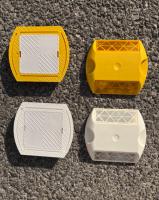 China Morocco Hot Sale 100*88*15mm Cat Eye Reflective Road Stud Plastic Raised Pavement Marker High Visibility With Pin for sale
