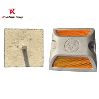 China 100*100*20mm LOGO Customs Aluminum Road Stud Cheap Price Road  Marker filled with Sand Safety Reflective Cat Eye with Pin for sale
