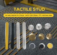 China Coating Stainless Steel Color Red Directional Tactile Pavers Ss316 Ss304 Tactile Attention Indicator tactile stud for sale