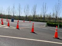 China BEIJING ROADSAFE Orange cone 90cm Factory Cheap Price PVC Warning Road Safety Traffic Cones Reflective Safety Cones Black Base 36inch for sale