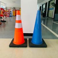 China Orange Traffic Cone PVC Material 75cm Height with Reflective Film for Road Safety and Work Area Protection Applications for sale