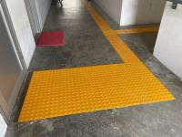 China 300x300mm PVC TPU Adhesive High quality Road Stud Road Tactile Mat Tiles Plastic Tactile Indicator Tiles for sale
