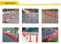 China Delineators Barriers 1100MM T-Top PU Black Base Traffic Beijing ROADSAFE Delineator Warning Road Barrier Warning Post for sale