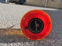 China Rechargeable Solar Flashing Warning Light, Ø150mm × H180mm Magnetic LED Barricade Light for Traffic & Marine Safety for sale