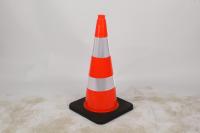 China High Visibility Traffic Cone 75cm Orange PVC with Reflective Film Perfect for Traffic Control and Road Safety Management for sale