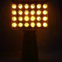 China Road Blue Red LED Blinkers 24LED Solar Traffic Lamp / Barricade Light TRAFFIC Highway Safety Warning Lights for sale