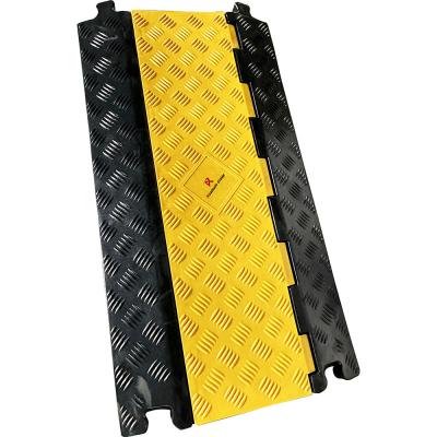 China Heavy Duty Plastic Cable Protector Ramp Cord Cover 1/2/3/4/5 Channel Speed Hump for Road Safety for sale