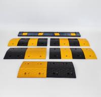 China Roadsafe Car Speed Bump Reinforced Rubber Wheel Stopper for Secure Parking Yellow Bump for sale