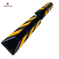 China High Strength Car Speed Bump Reflective Wheel Stopper/ Car Stopper Rubber Parking Lot 55*10*15cm Ramp Hump Stoppers for sale