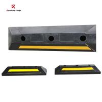 China Car Speed Bump Reflective Wheel Stopper Car Stopper Rubber Parking Lot 55*10*15cm Ramp Hump Stoppers Good quality ROADSAFE for sale