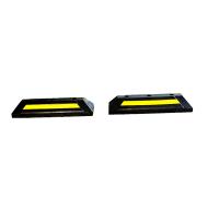 China Car Speed Bump Reflective Wheel Stopper Car Stopper Rubber Parking Lot 55*10*15cm Ramp Hump Stoppers Good quality ROADSAFE for sale