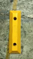China Yellow Roadsafe Car Speed Bump Reflective Wheel Stopper Car Stop Rubber Parking Lot 55*10*15cm Ramp Hump Stopper for sale