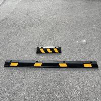 China 165cmx15x10cm 12.5kgs Long Yellow Rubber Reflective Tape Speed Bump Car Wheel Stopper Pack for Effective Parking for sale
