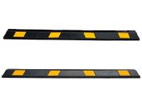 China 183cm Rubber Wheel Stopper with Reflective Strips for Easy Installation Parking Curb for sale