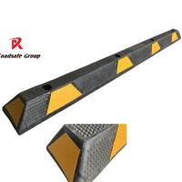 China 183cm Long Size 13kgs Cheap Price Rubber Reflective Tape Speed Bump Car Wheel Stopper Parking Lot Blocker for sale